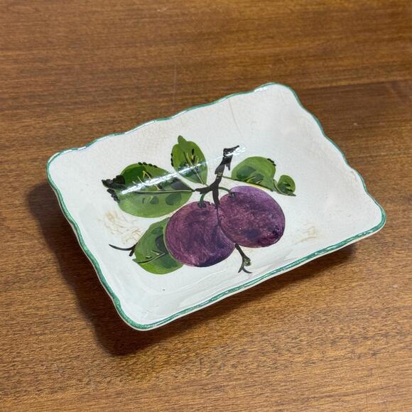 Accents | Vintage Plichta London Trinket Tray Plums Made In England ...